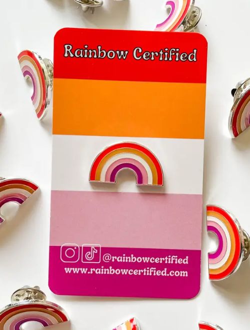 Lesbian Rainbow Pin Stroked Ego